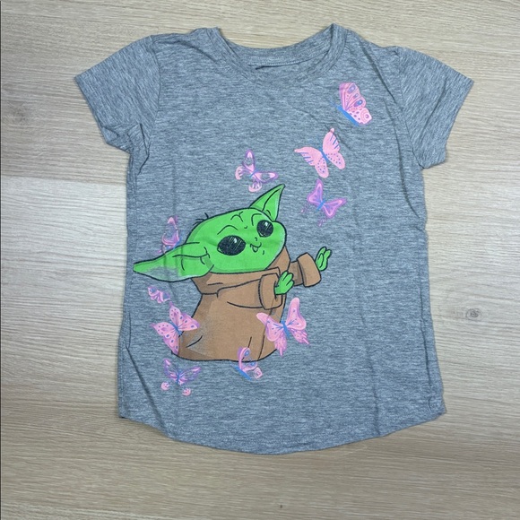 Star Wars | Shirts & Tops | Star Wars Gray Baby Yoda Grogu Butterflies ...